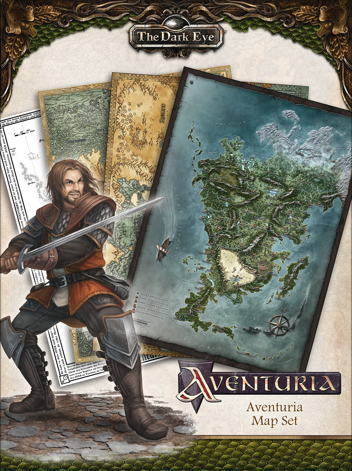 TDE - Aventuria Map Set | Maps and Cards | The Dark Eye | F-SHOP